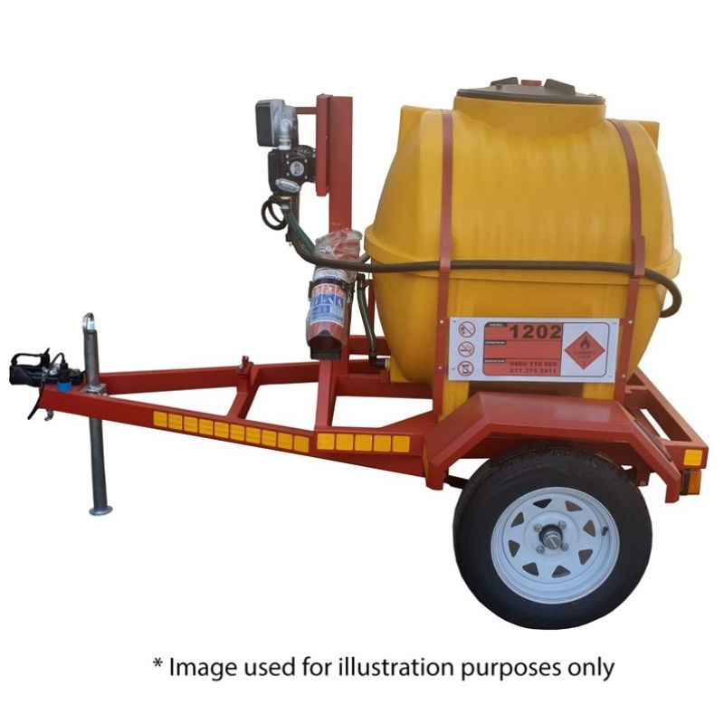 600l Diesel trailer 56lpm 220v horizontal unbraked | Diesel Bowser